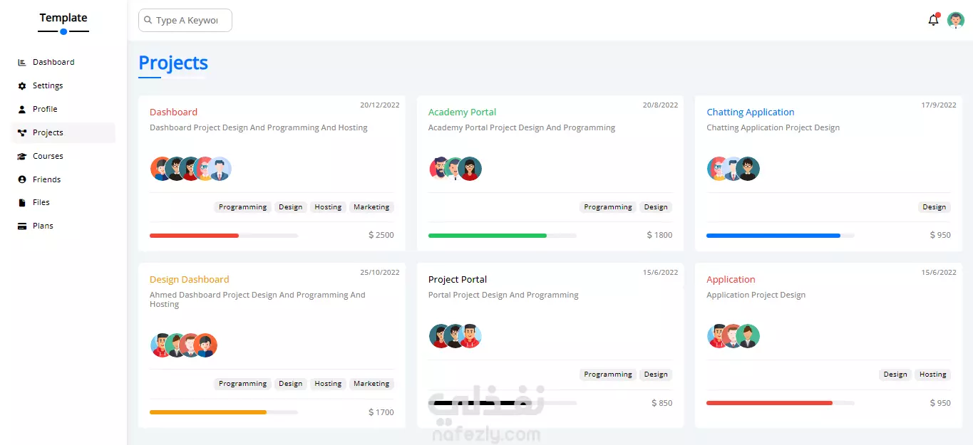 The biggest project-Dashboard | نفذلي