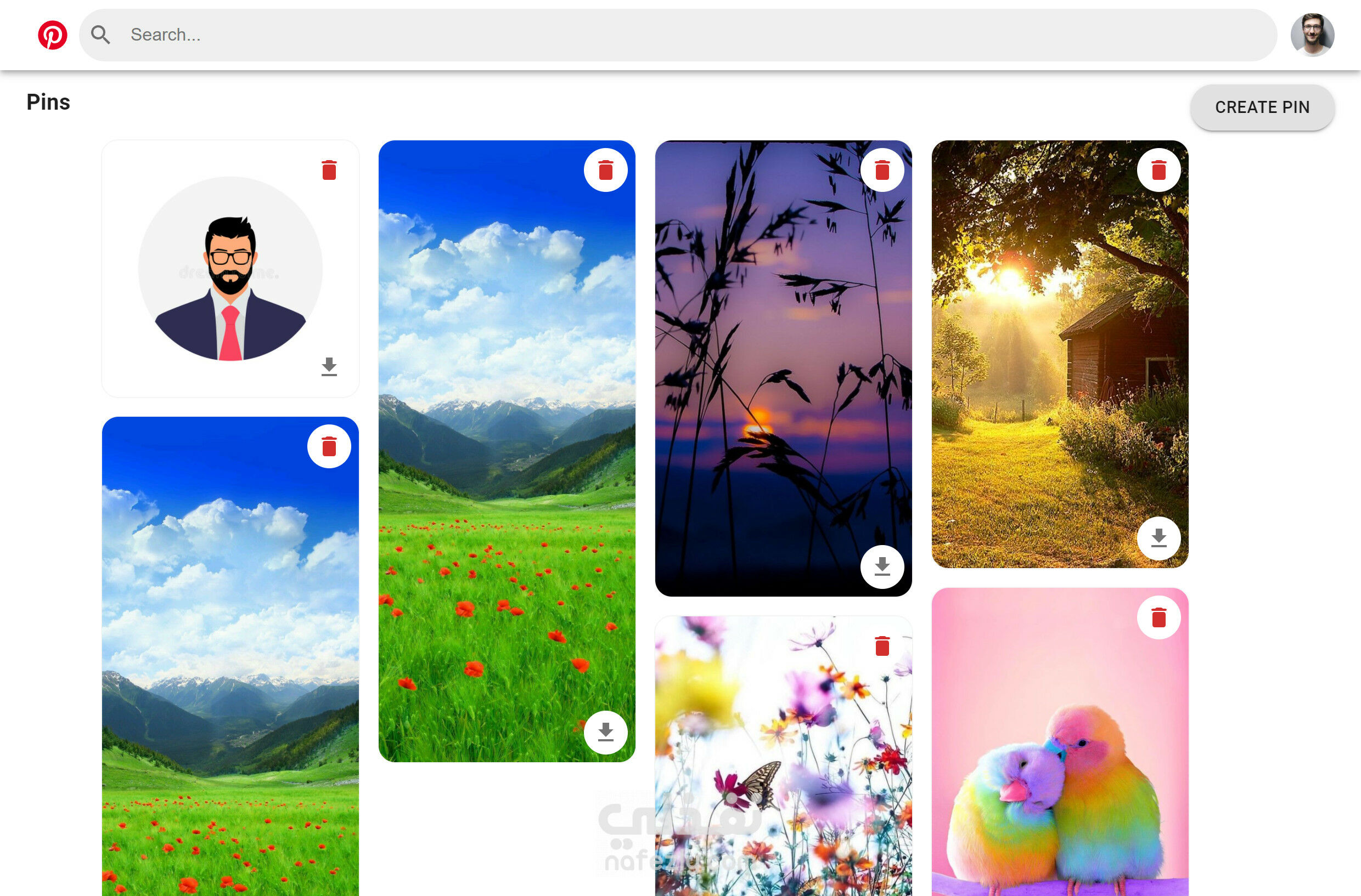 Pinterest Clone | نفذلي