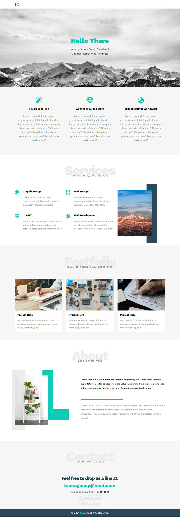 html and css template 2 | نفذلي