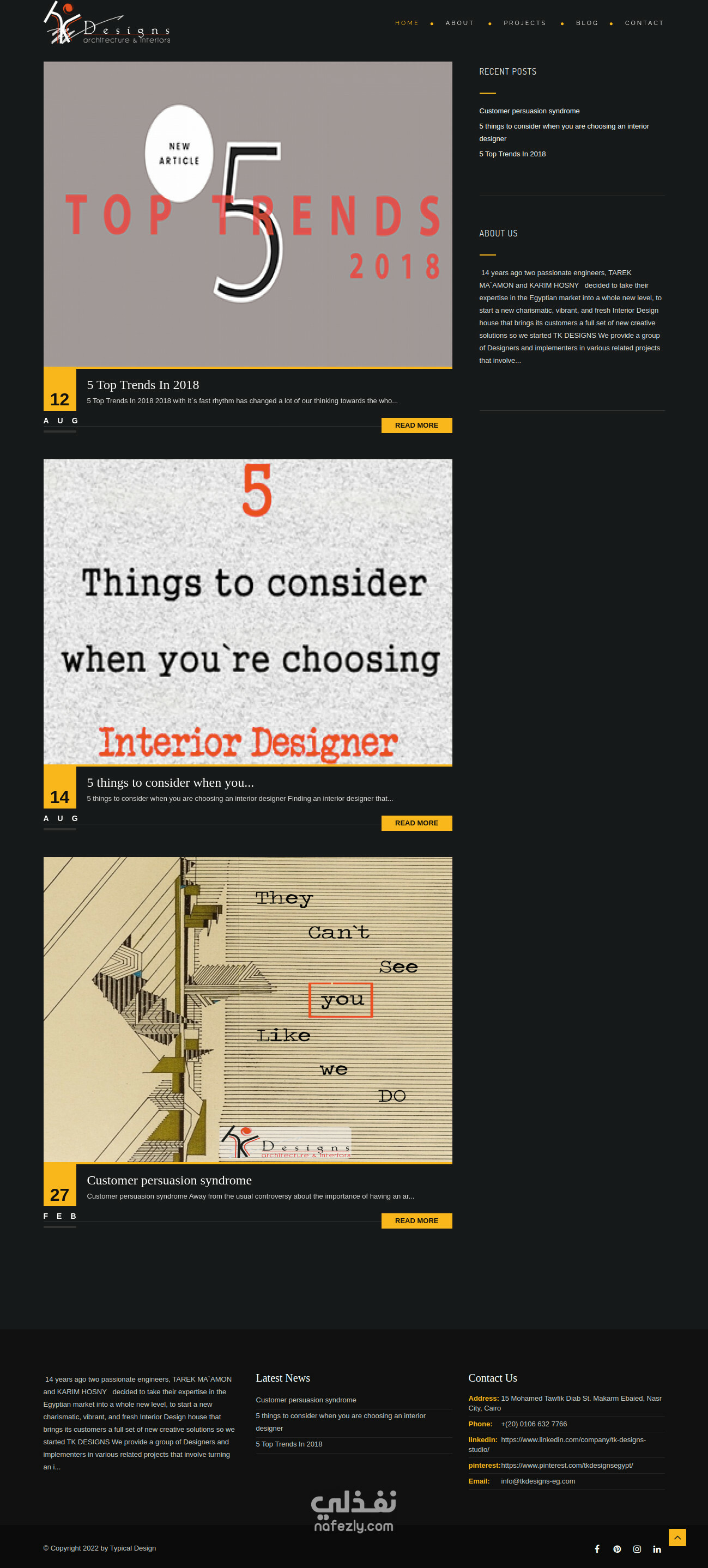TK Design website | نفذلي