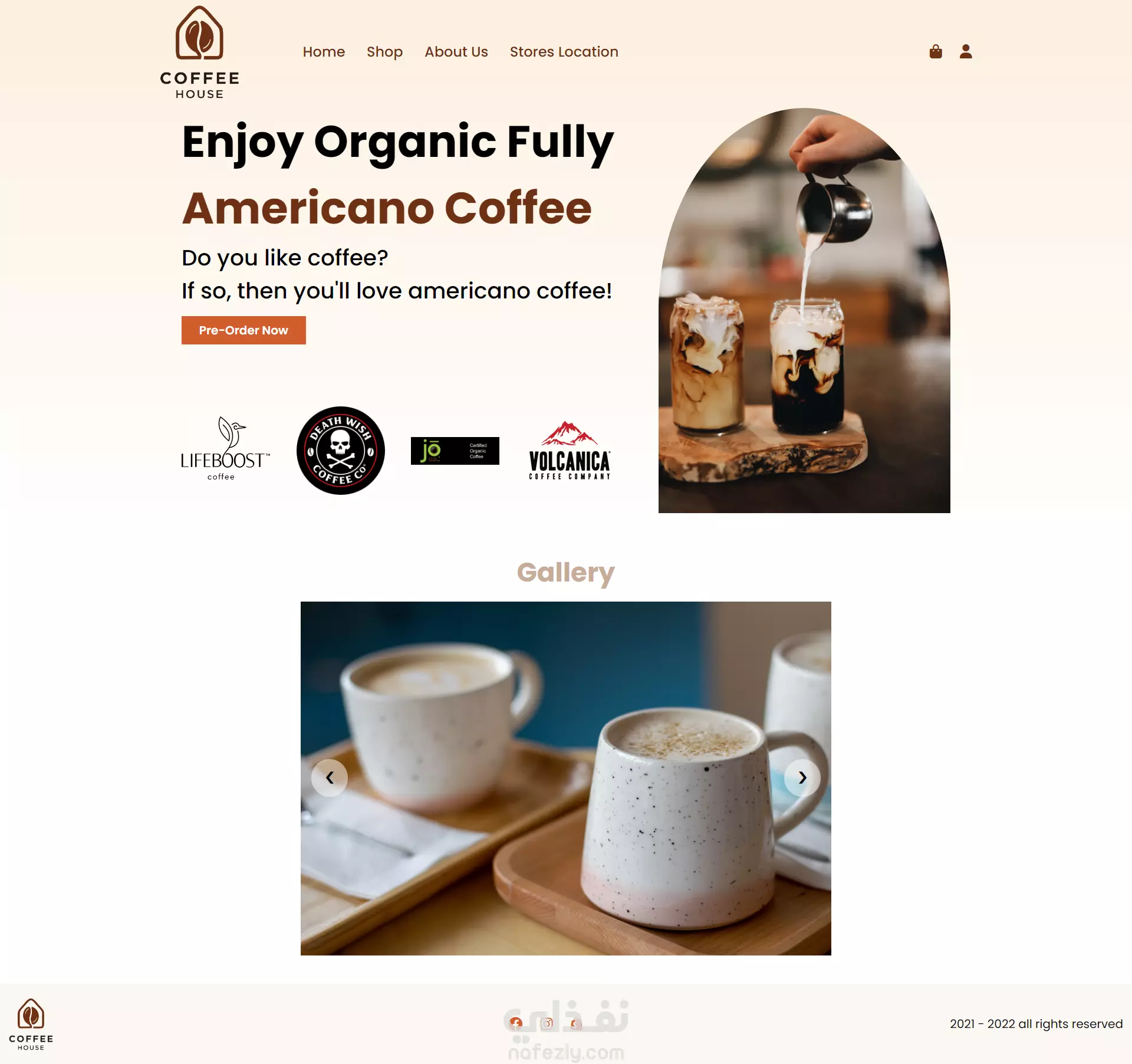 AN online coffee shop website | نفذلي