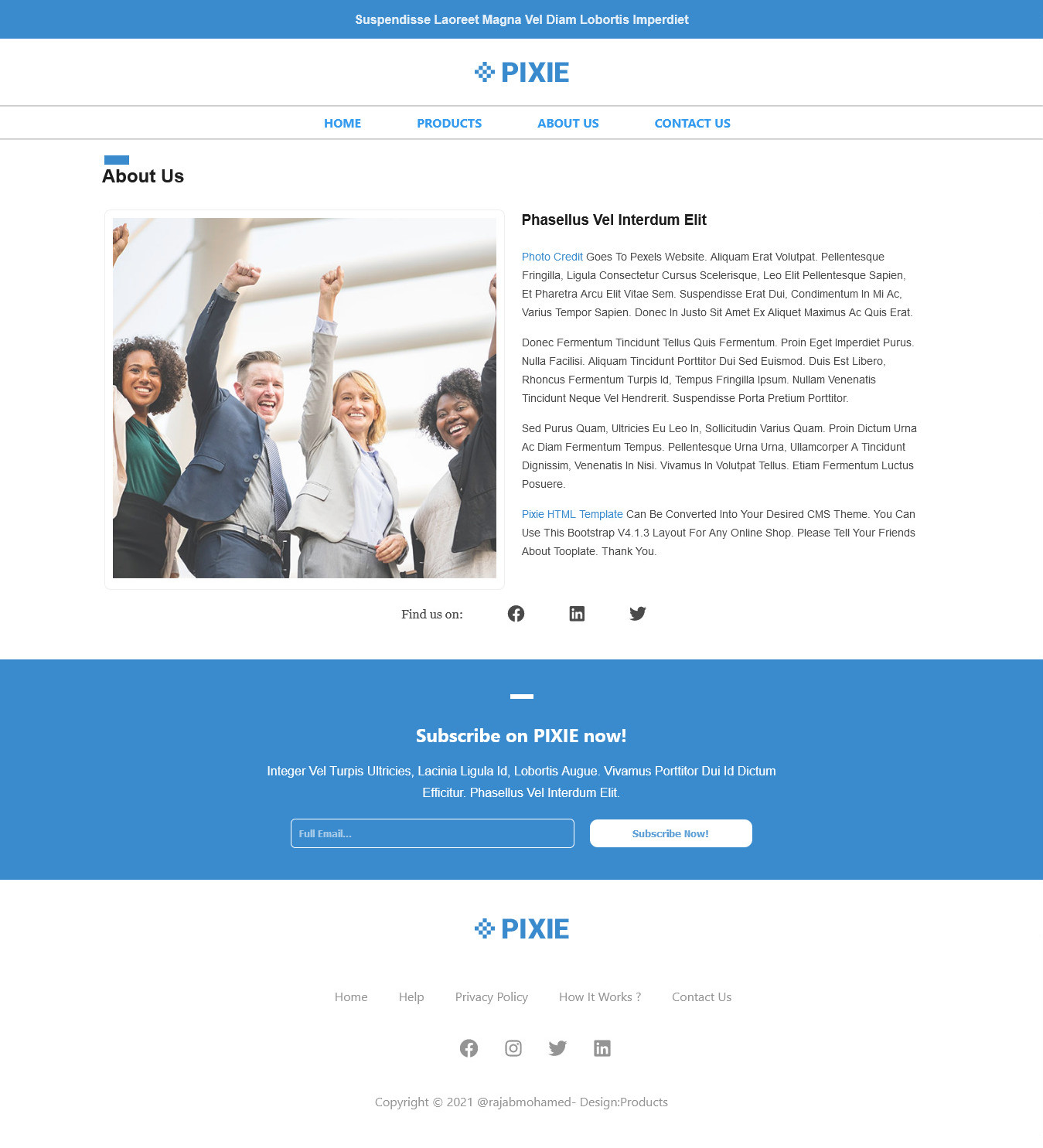 Pixie Ecommerce Template | نفذلي