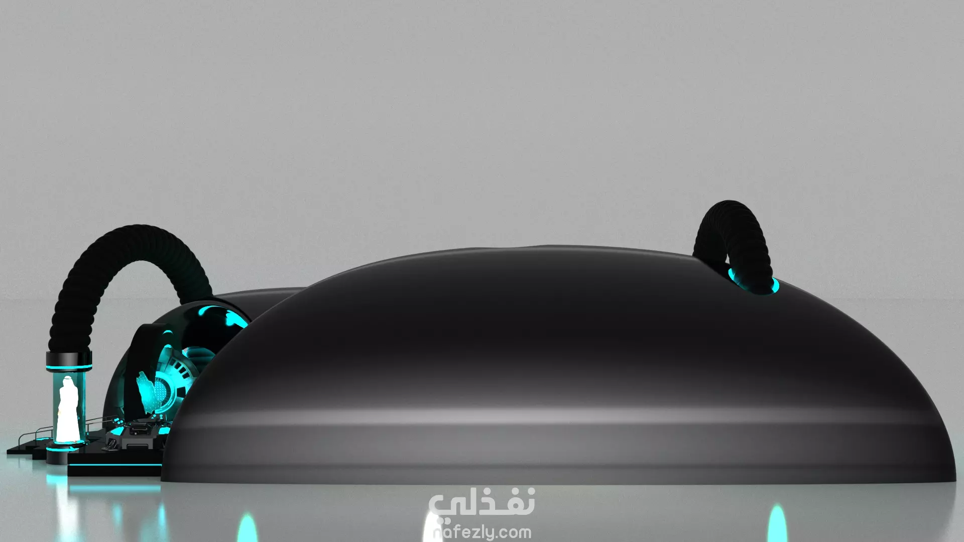 Royal Commission at Yanbu Booth Design- Teleportation Concept | نفذلي