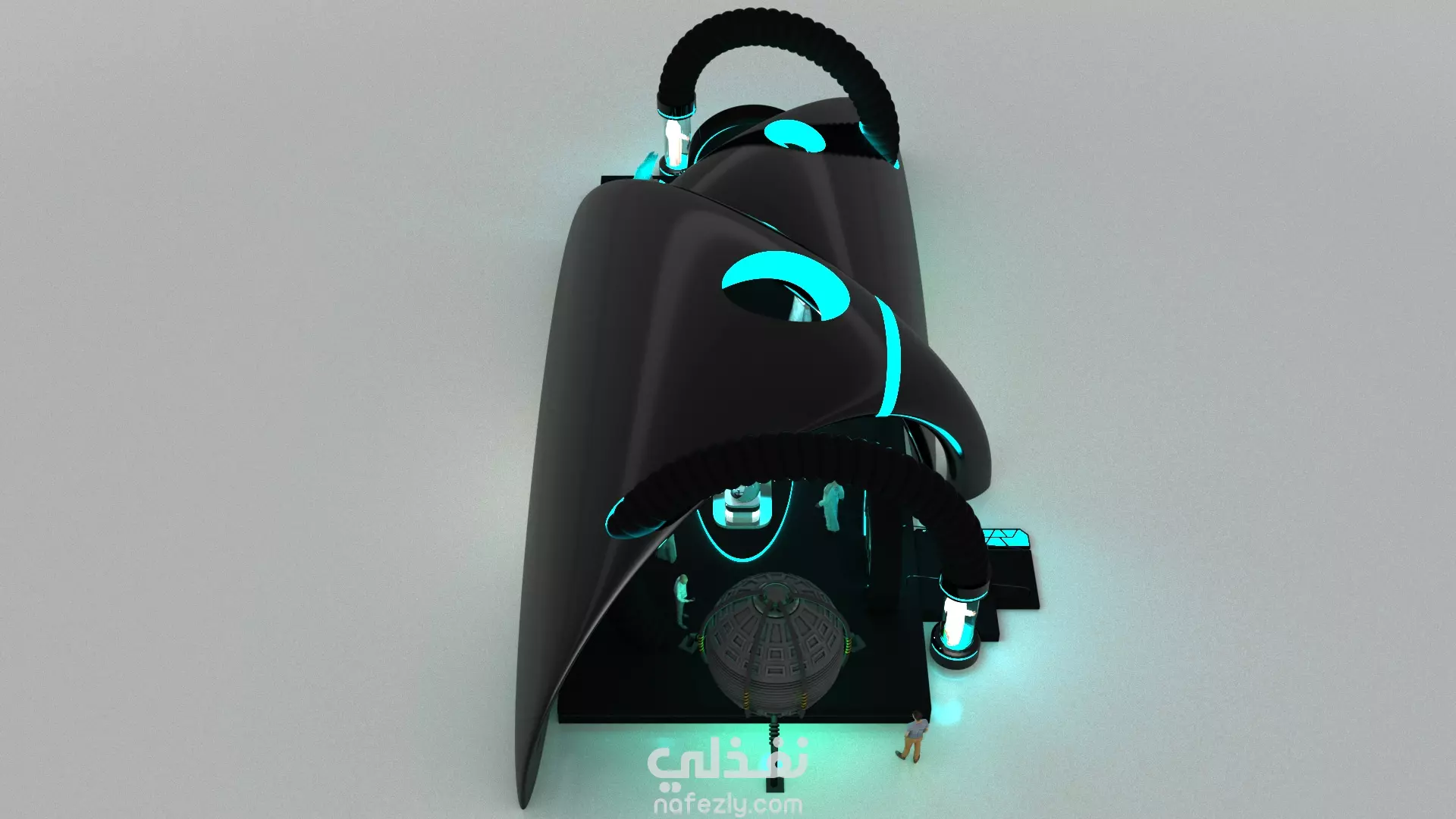 Royal Commission at Yanbu Booth Design- Teleportation Concept | نفذلي