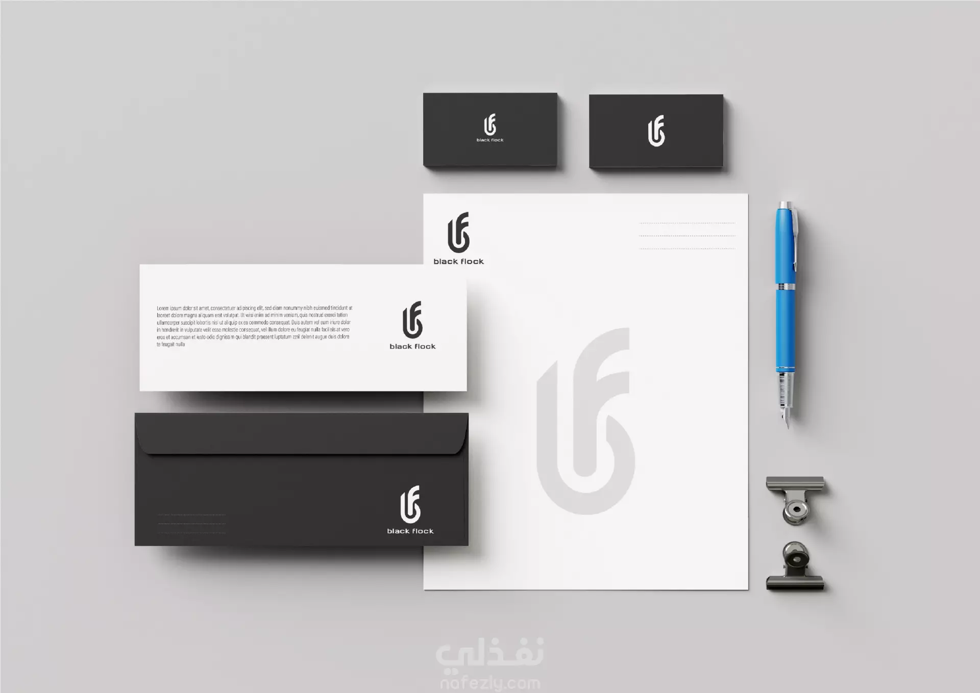 BLACK FLOCK - LOGO DESIGN | نفذلي