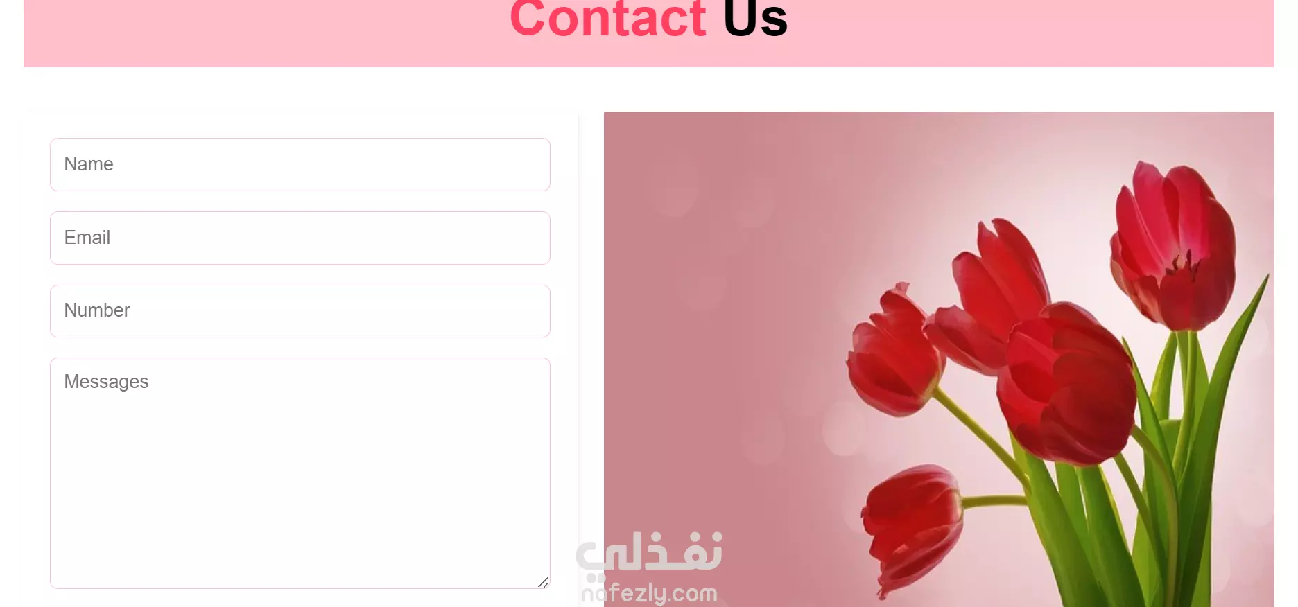 flower shop website with html and css | نفذلي