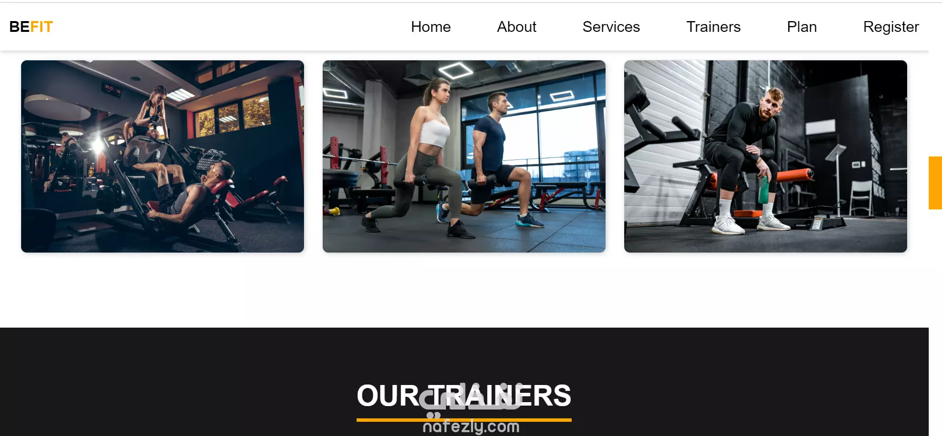 responsive gym website | نفذلي