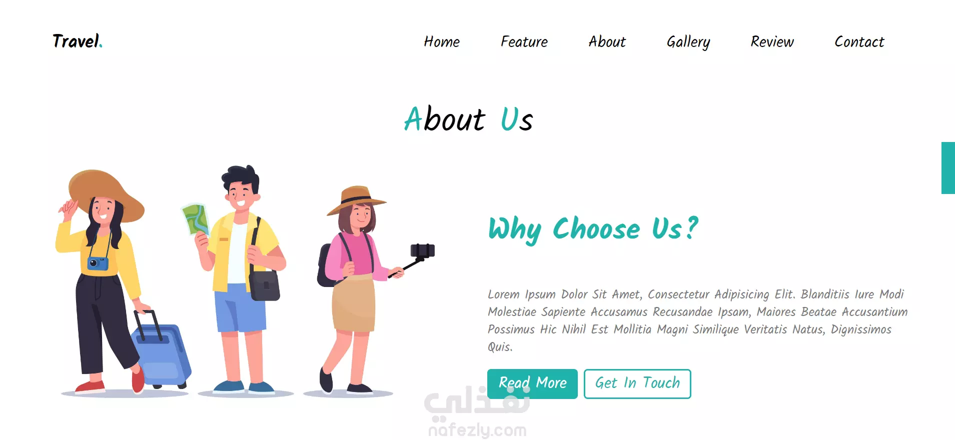 responsive tour website | نفذلي