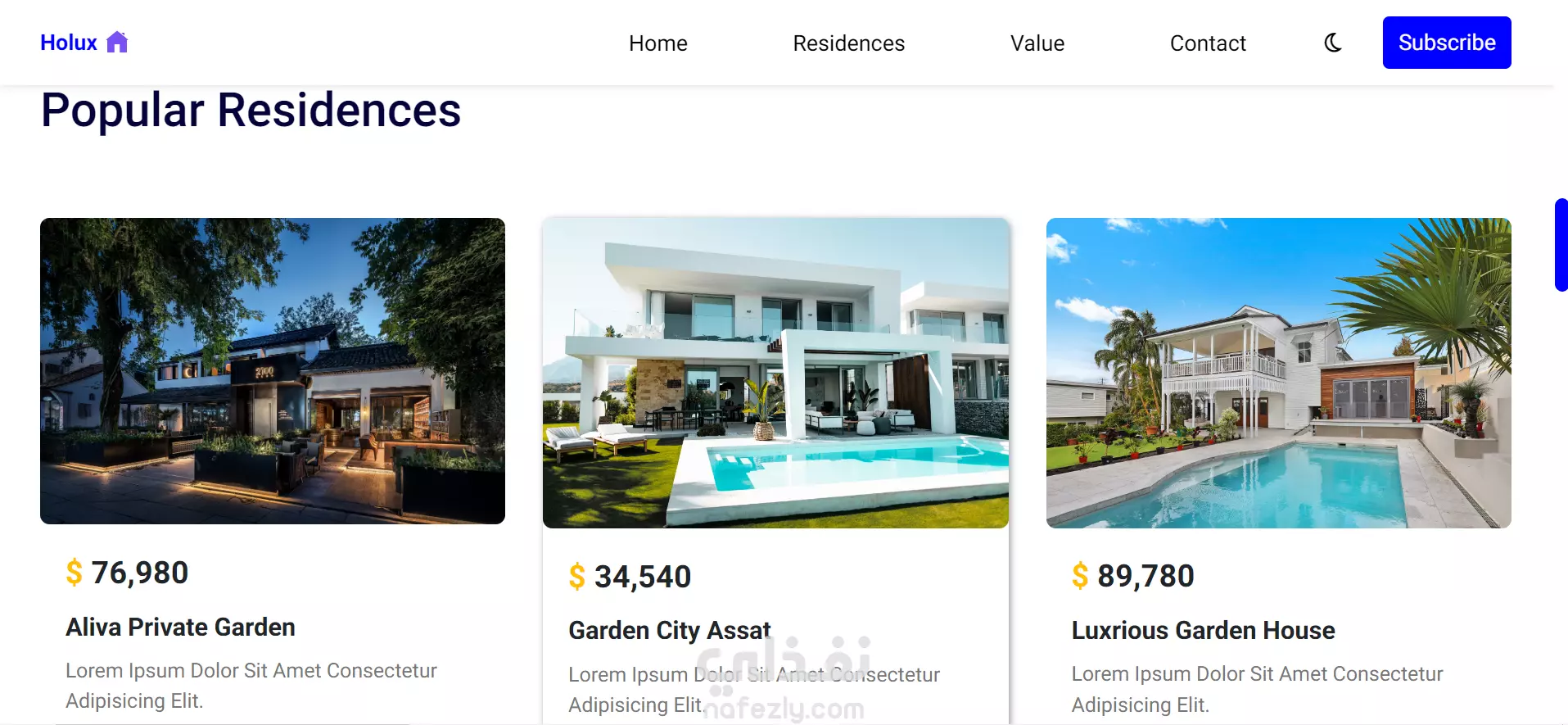 Responsive real estate website | نفذلي