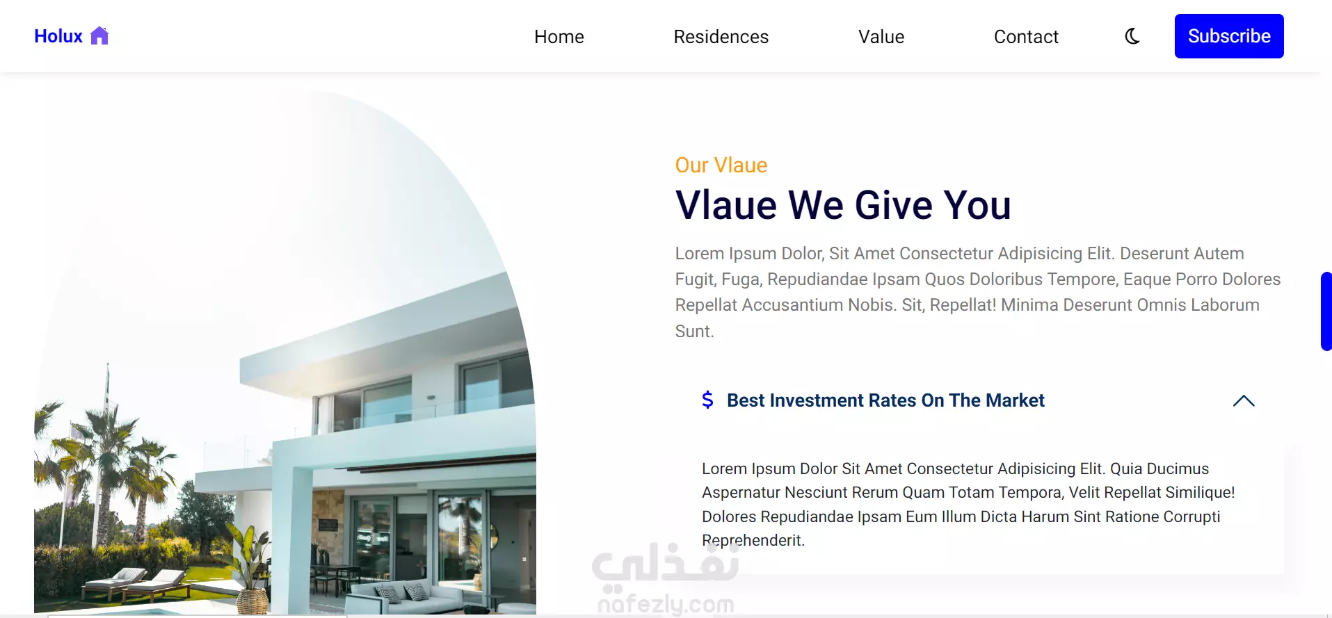 Responsive real estate website | نفذلي