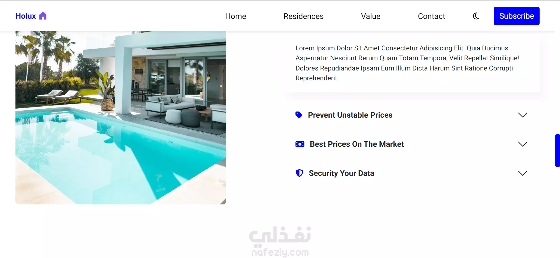 Responsive real estate website | نفذلي