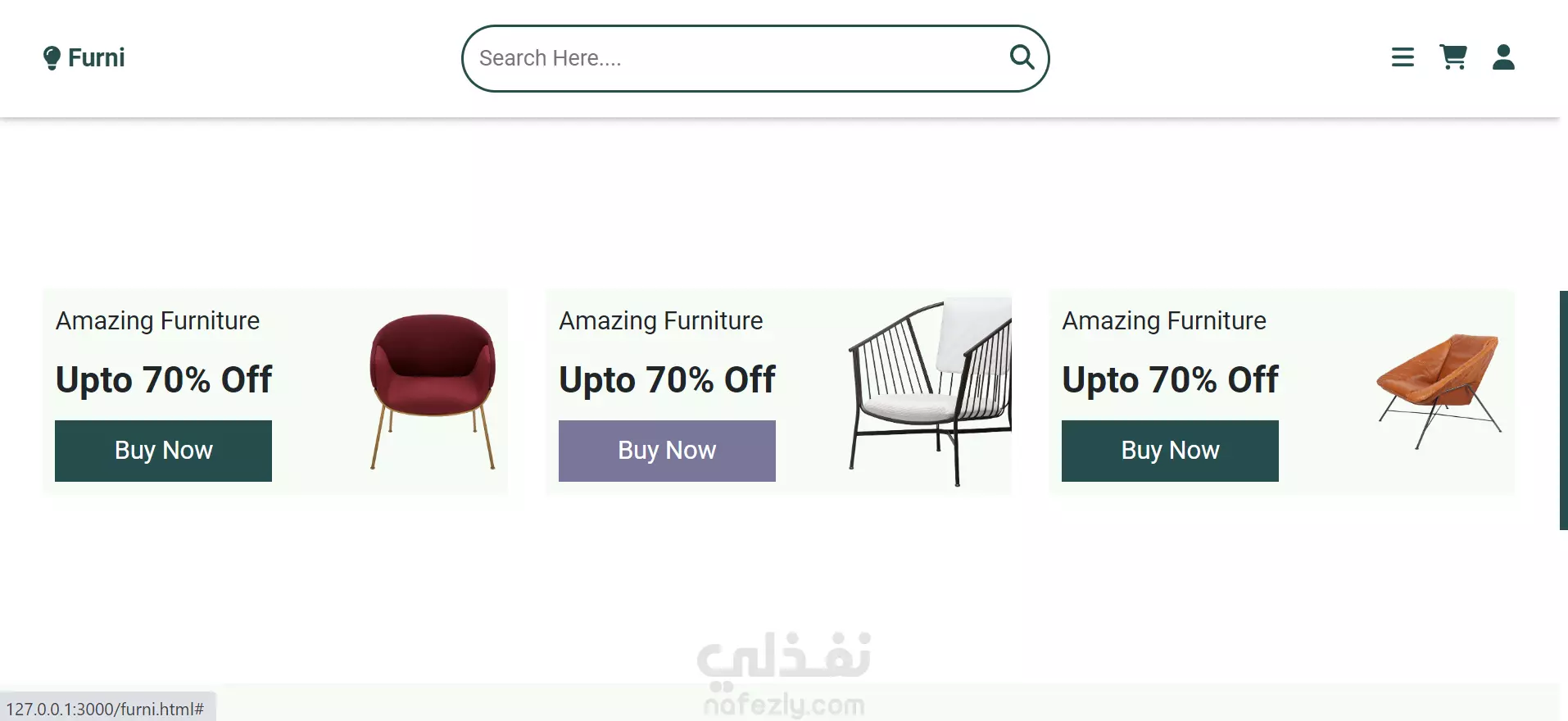 Responsive Furniture website | نفذلي