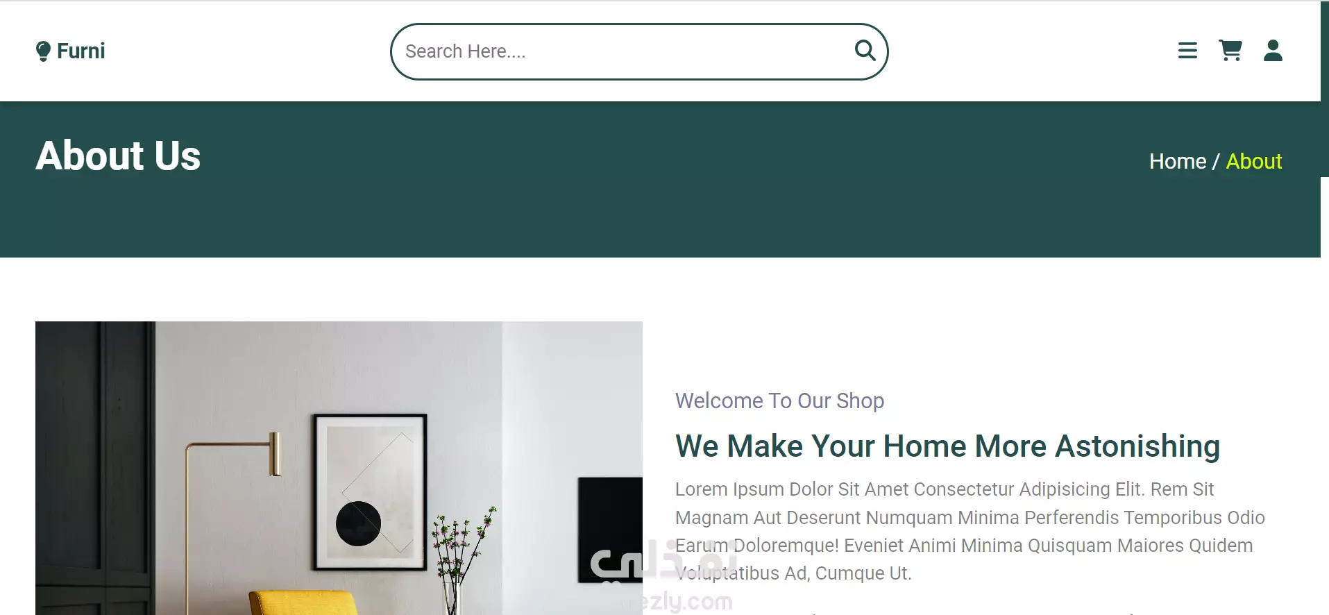Responsive Furniture website | نفذلي