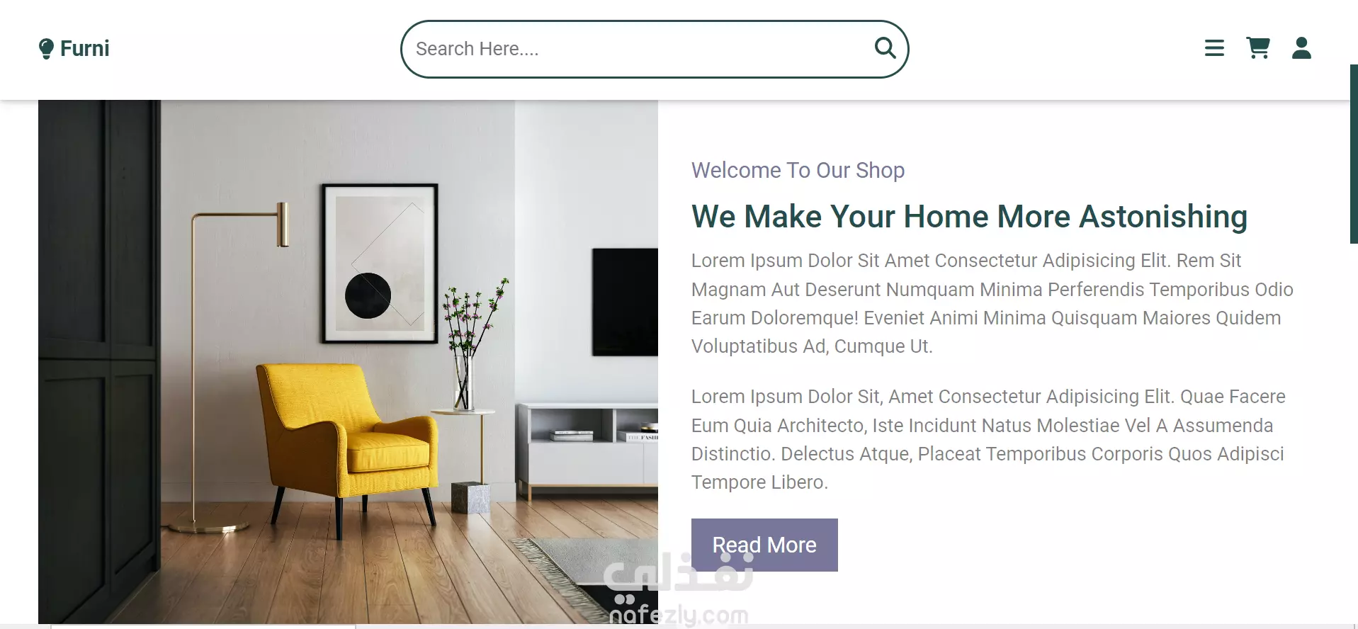 Responsive Furniture website | نفذلي