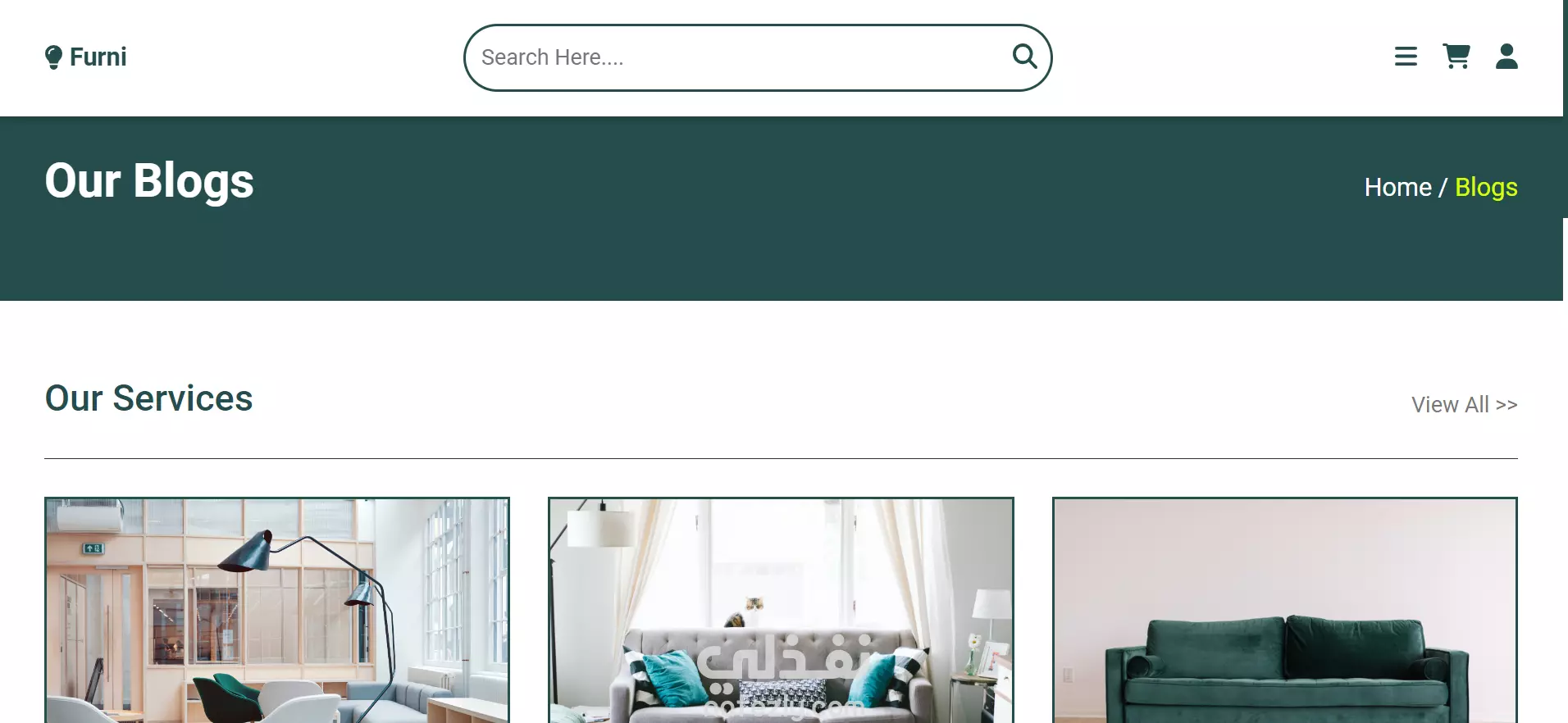 Responsive Furniture website | نفذلي