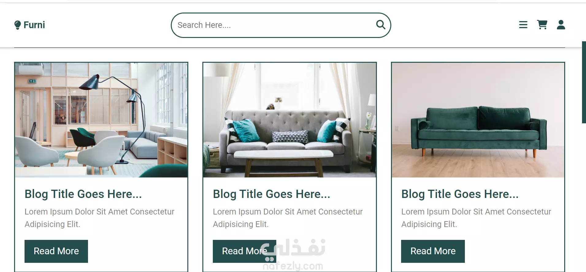 Responsive Furniture website | نفذلي
