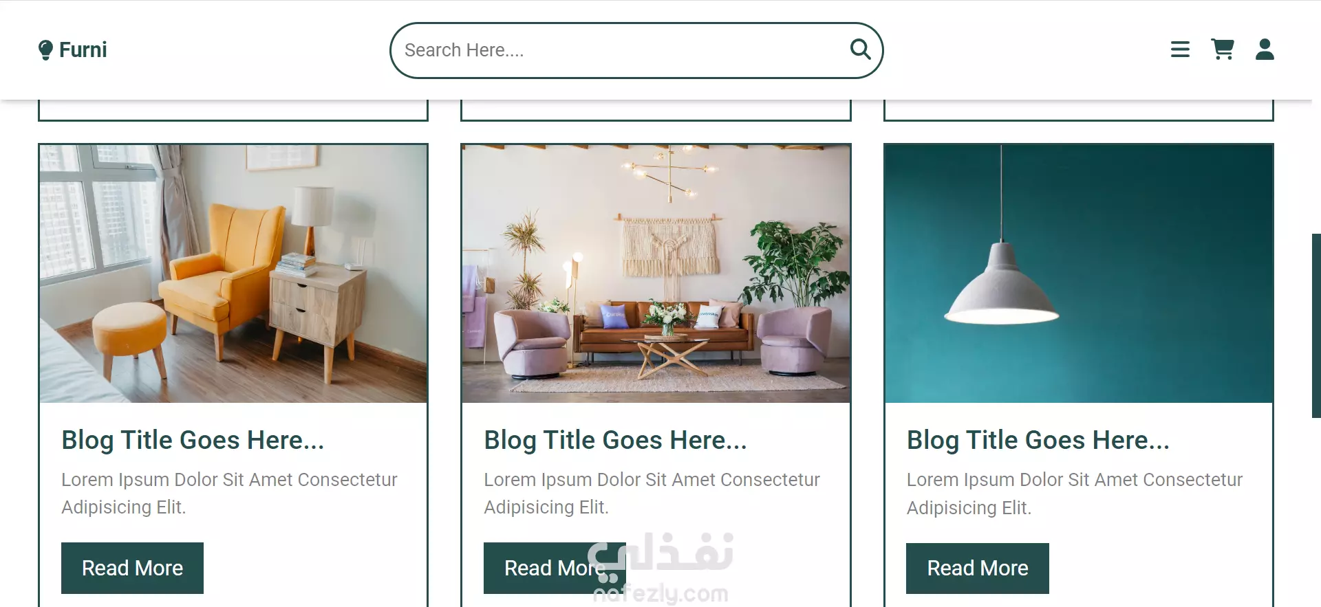 Responsive Furniture website | نفذلي