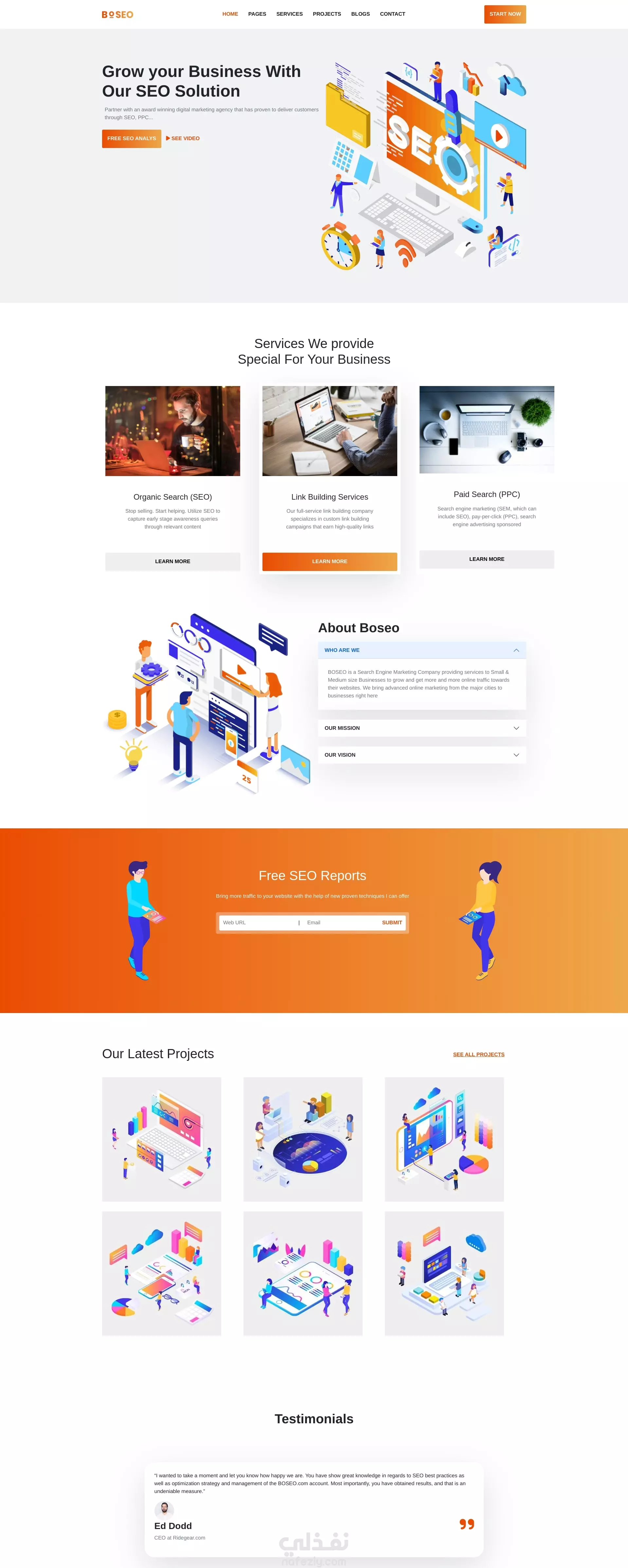 برمجة و تصميم و تطوير موقع ( Landing Page ) باستخدام Bootstrap ,Visual Studio Code , HTML , CSS ...