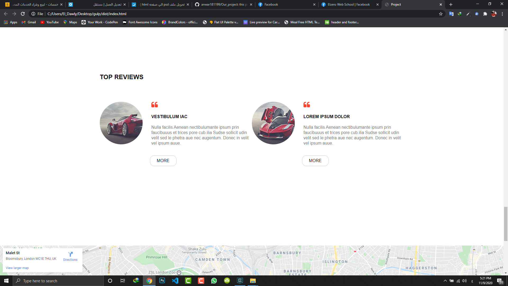 html, css, sass, jquery, pugjs, gulp | نفذلي