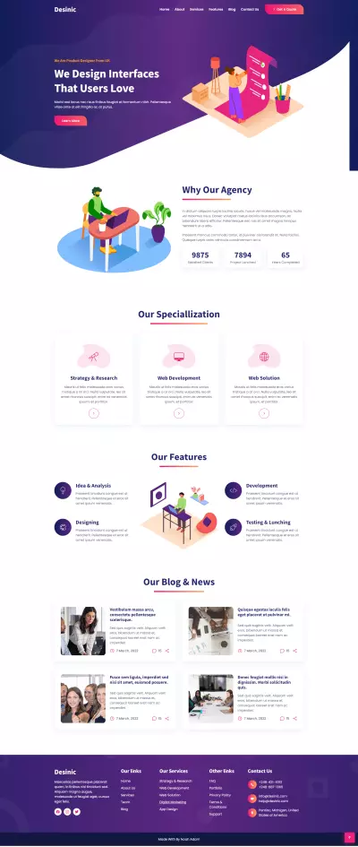 Desinic - Html, Css, Javascript, Bootstrap | نفذلي