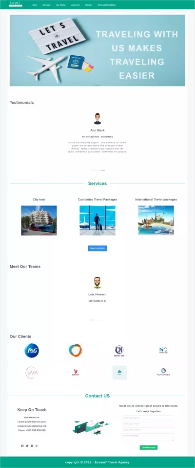 Travel agency portfolio | نفذلي