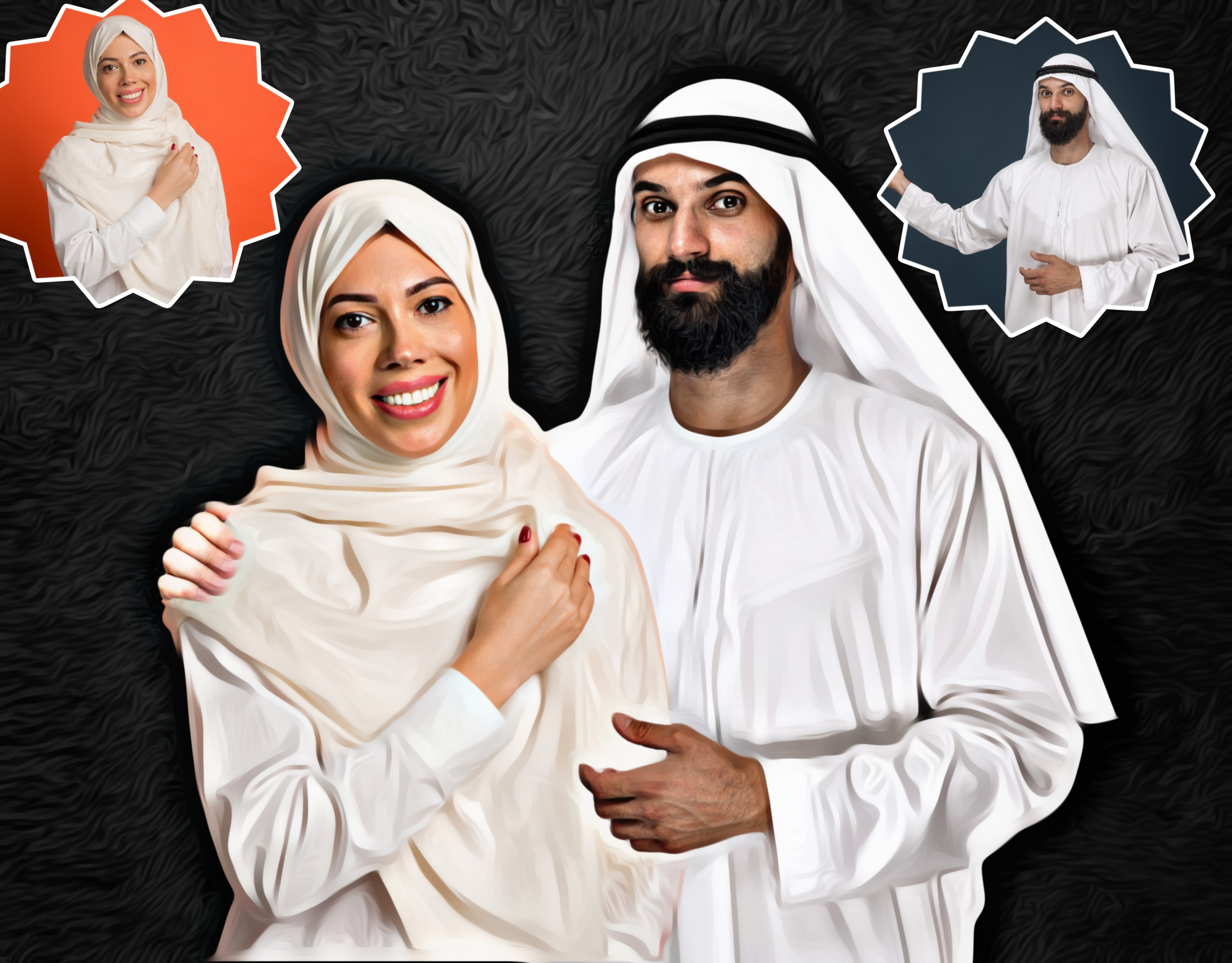 تصميم بورتريه دمج بورتريه الذكريات | نفذلي